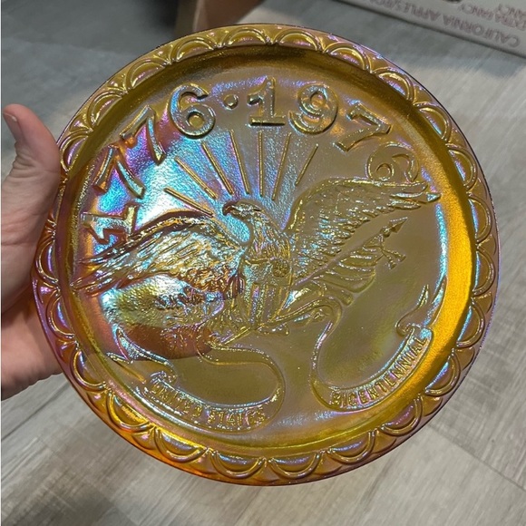 Indiana Glass | Dining | Indiana Carnival Glass Bicentennial Plate ...